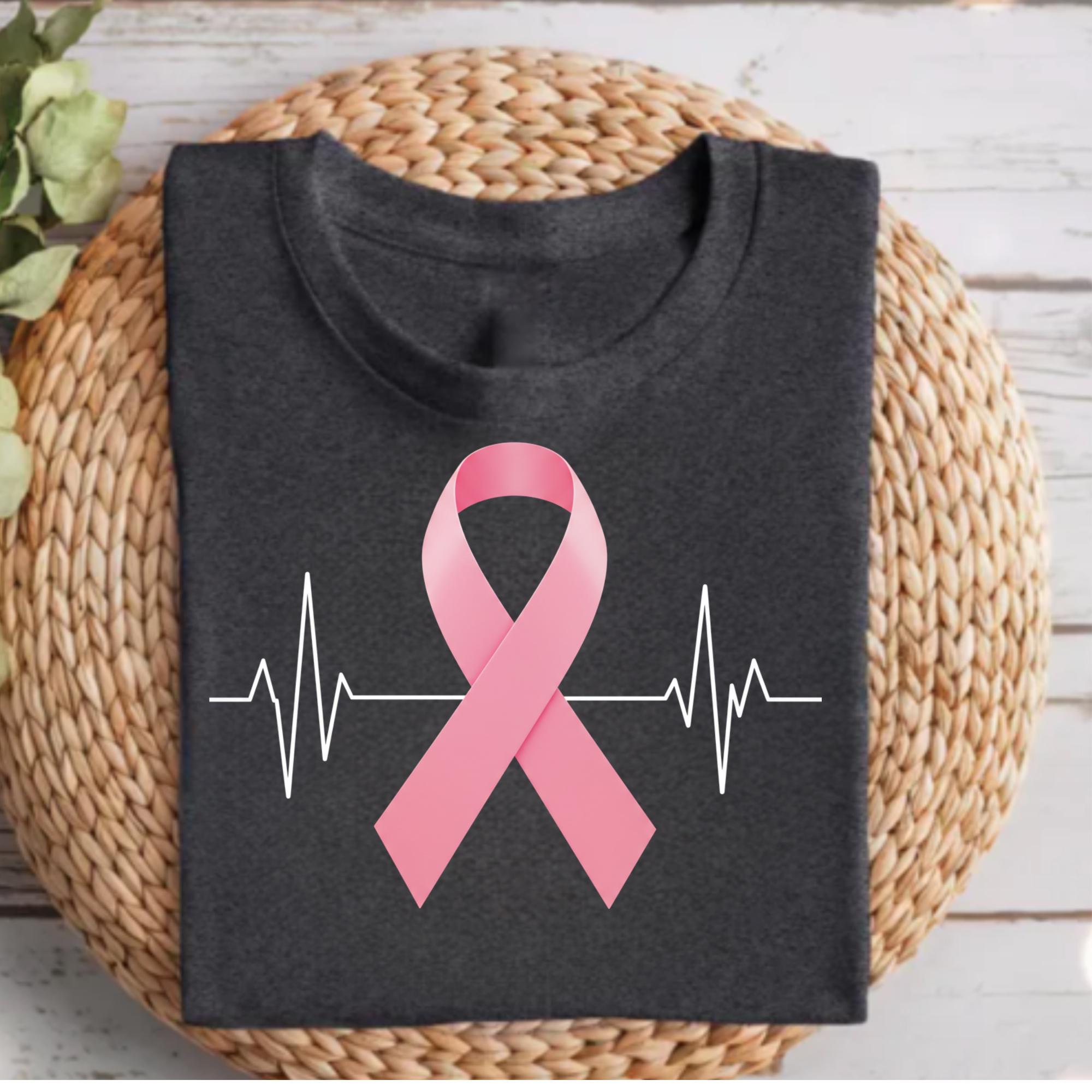 Pink Ribbon Heartbeat PNG, Breast Cancer Awareness Support PNG, Nurse ...