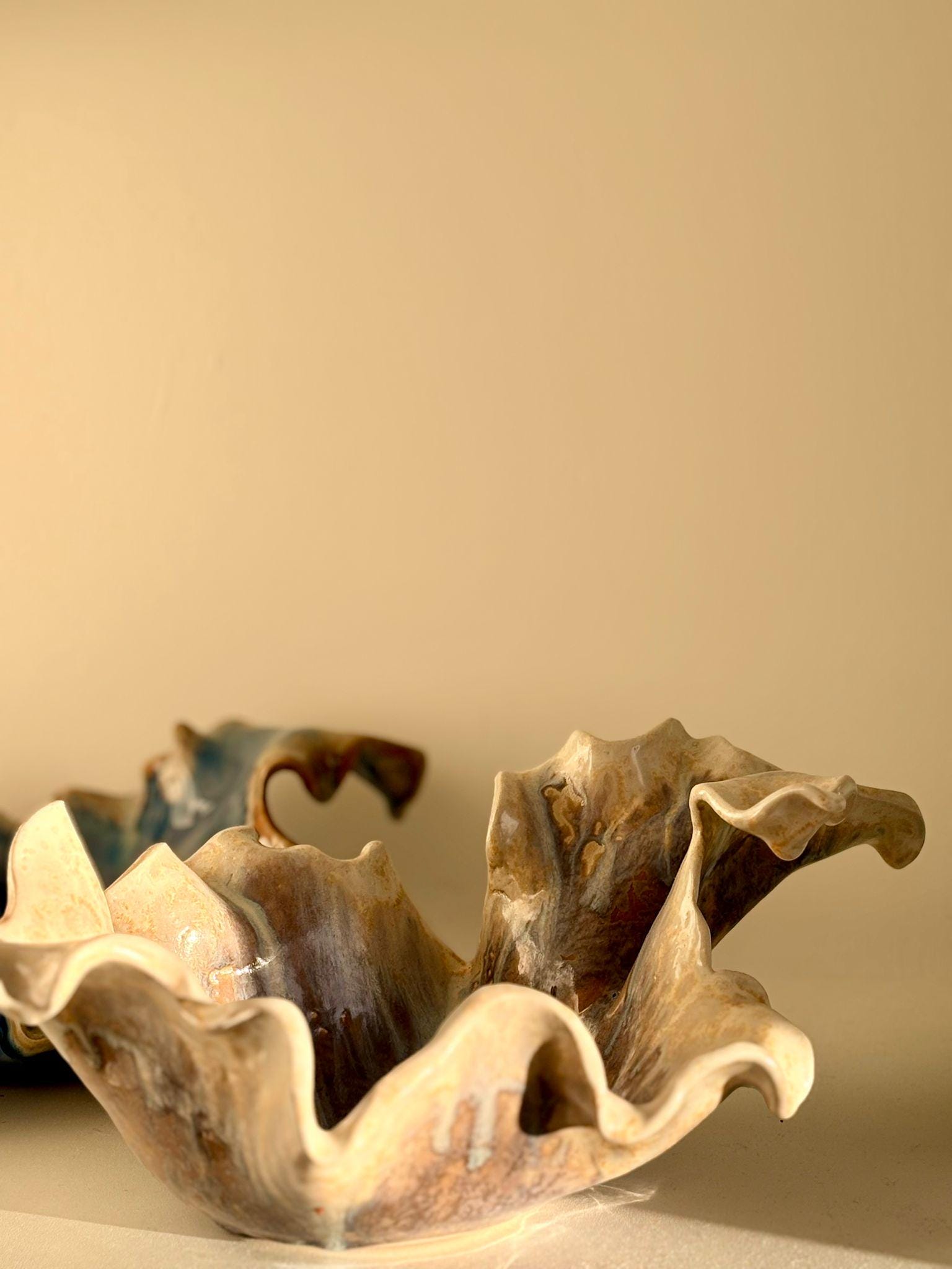 Handmade Abstract Contemporary Sculptural Stoneware Bowl: Earthy ...