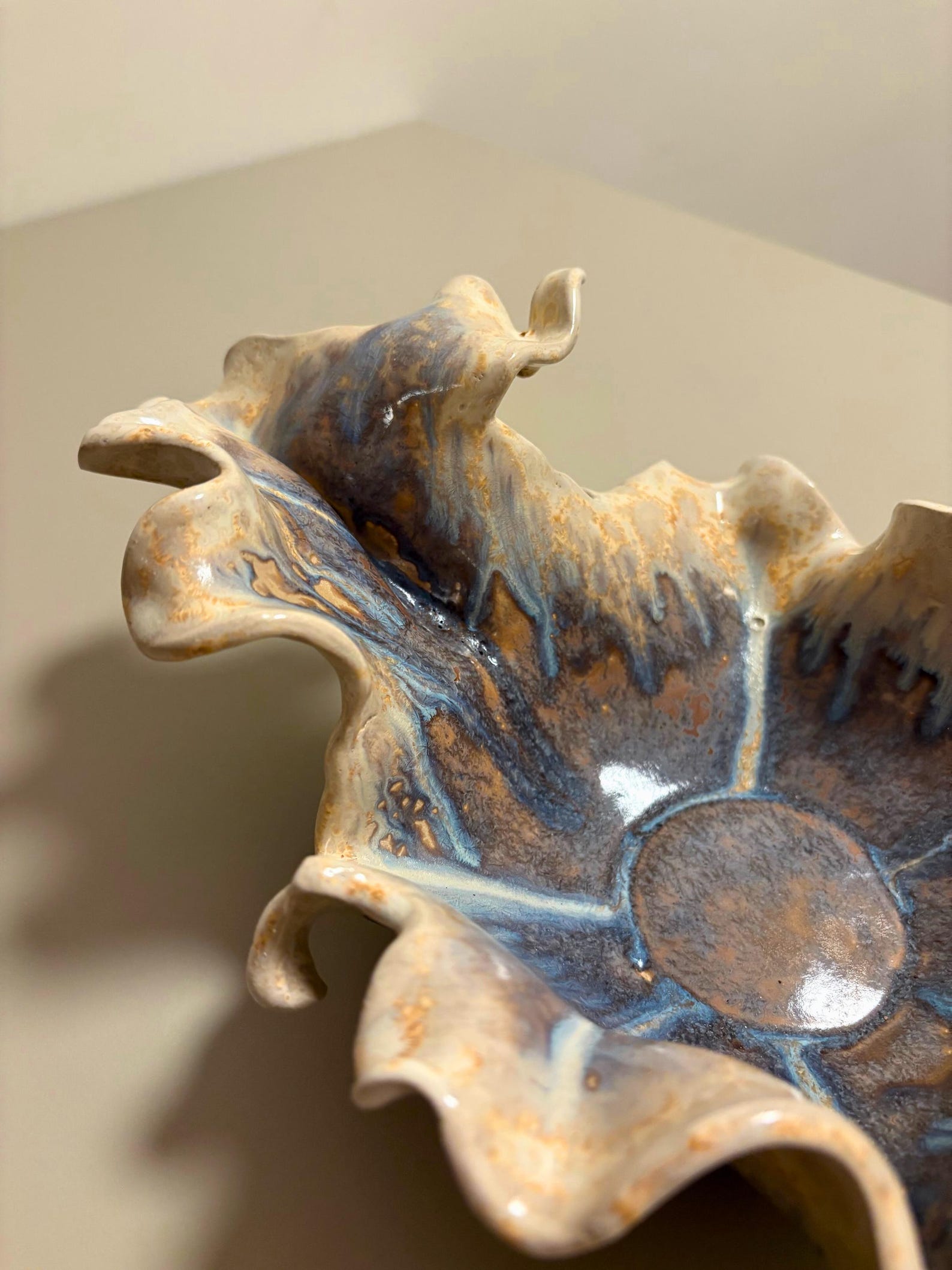Handmade Abstract Contemporary Sculptural Stoneware Bowl: Earthy ...