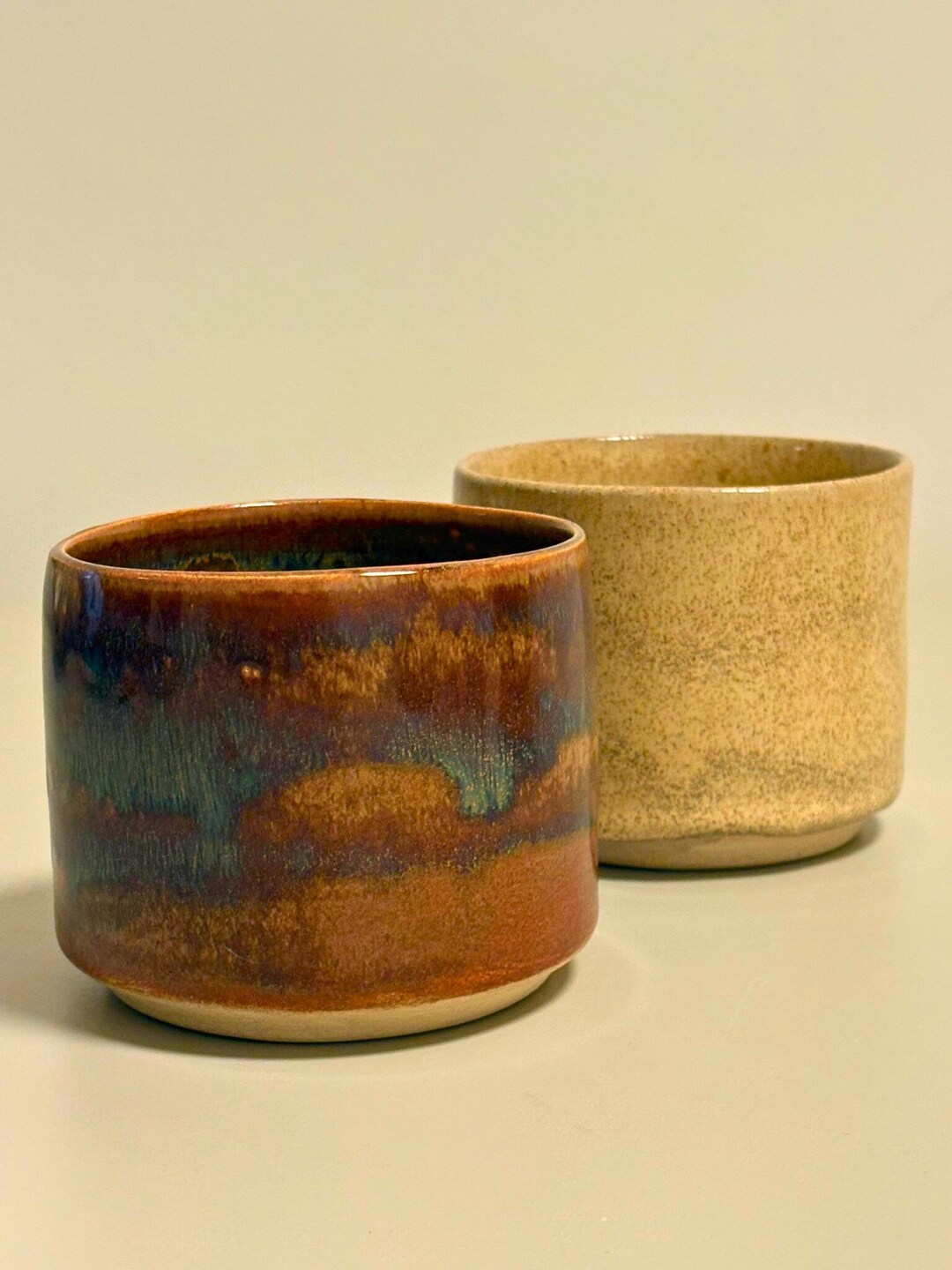 Handmade Japandi Ceramic Mug Set: Rustic Stoneware Coffee Cups - Etsy