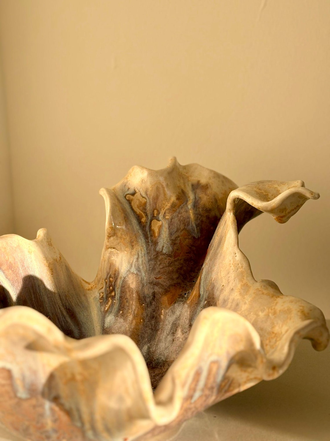 Handmade Abstract Contemporary Sculptural Stoneware Bowl: Earthy ...