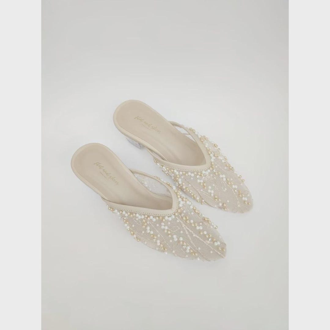 Fs029rostika Kaca Cream Rollan Wedding Shoes - Etsy