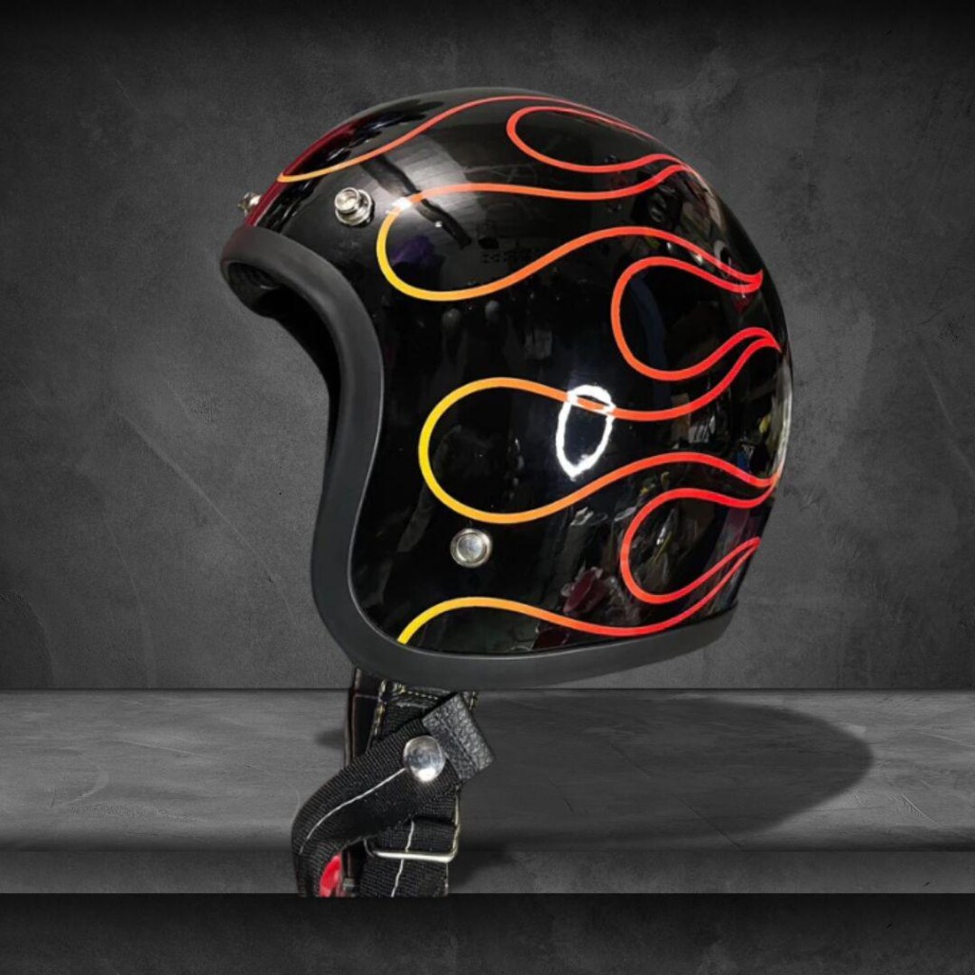 Slimhead 500TX Line Flame - Chopper Bobber Handmade Motorcycle Style ...