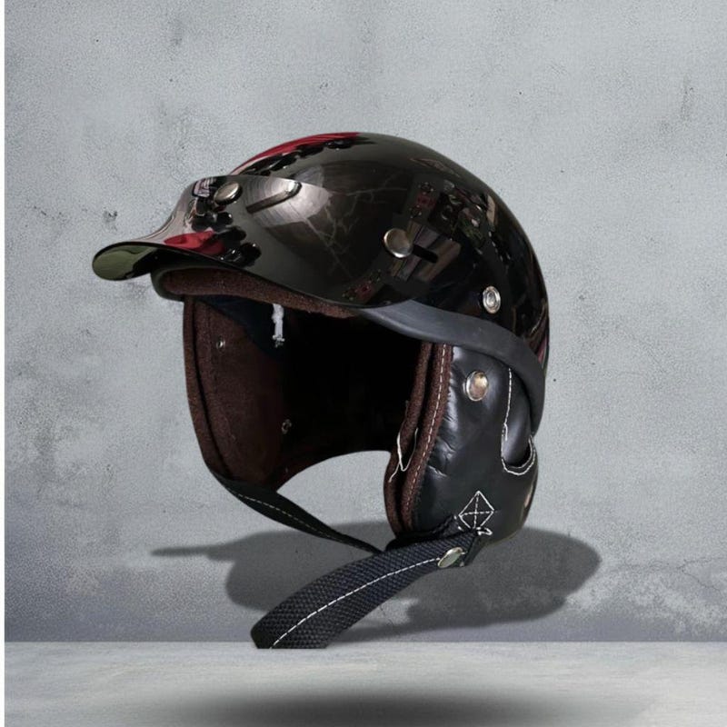 Shorty Motorcycle Helmet - Etsy UK