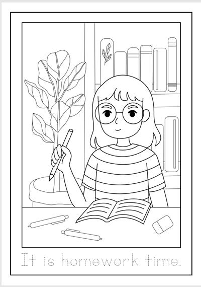 My Daily Routine Coloring Book: Kids' Printable Activity (PDF) - Etsy