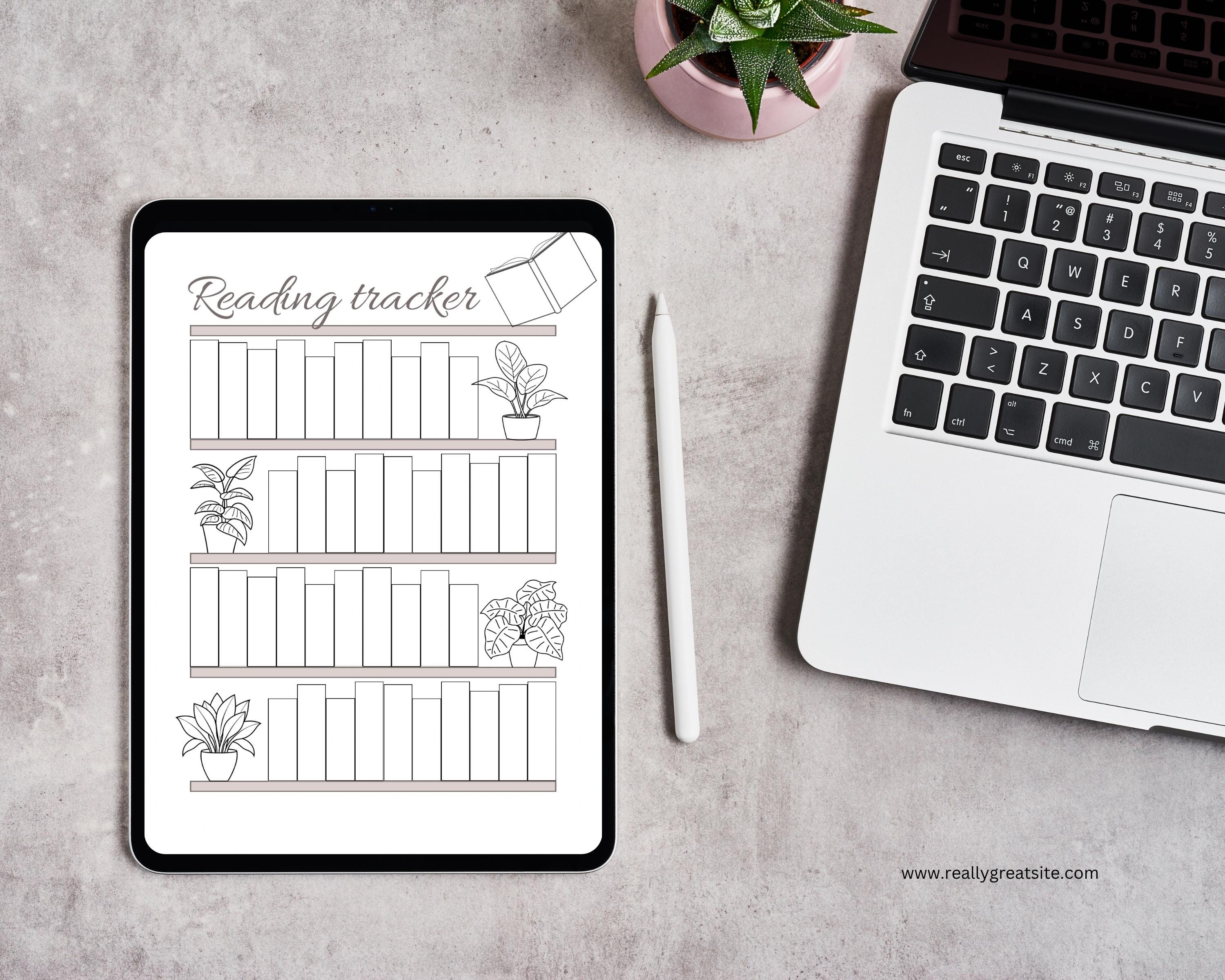 Reading Tracker | Printable Bookshelf Reading Log | Book Tracker | 3 ...