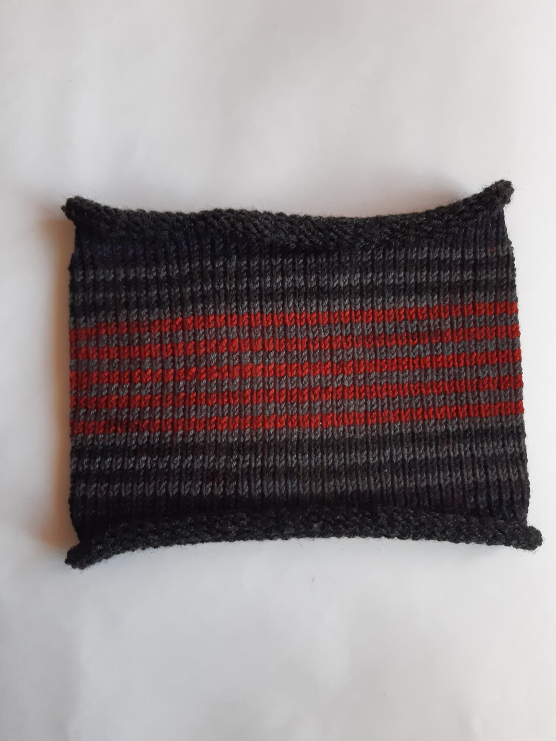 Knitted Mens Headband Guys Knit Hair Wrap Blue Grey Brick Etsy