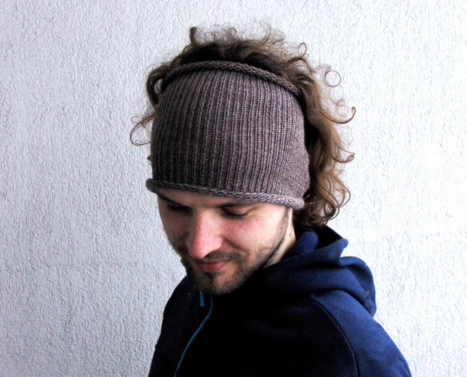Knitted Mens Headband Hat Guys Knit Hair Wrap Unisex Adults Etsy