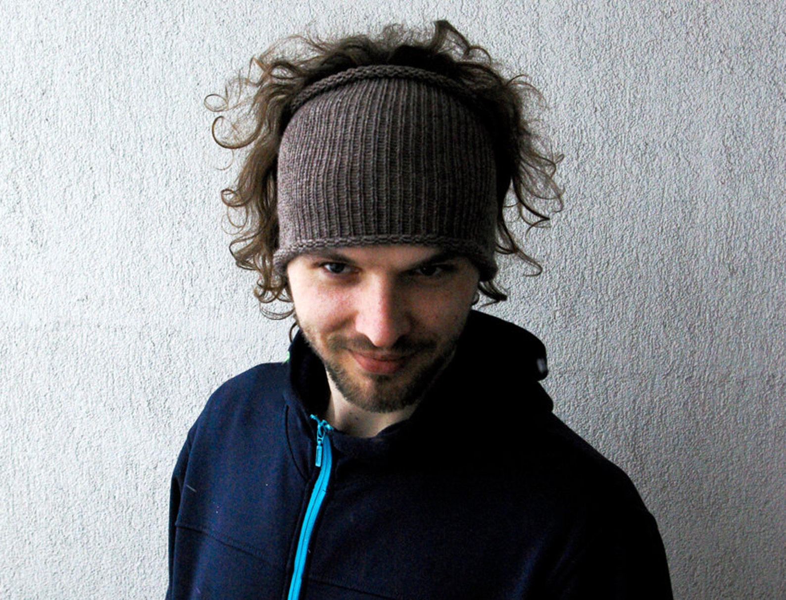 Knitted Mens Headband Hat Guys Knit Hair Wrap Unisex Adults Etsy