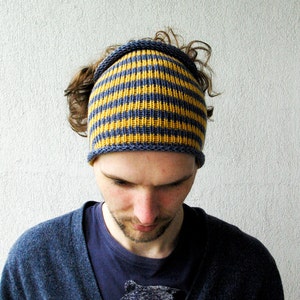Mens Headband Striped Hair Wrap Dread Band Guys Knit Hair Wrap - Etsy