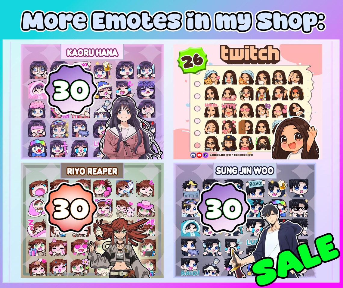 DEMON SLAYER /zenitsu / 45 Emotes / Anime Emotes/ Boytwitch Emote ...