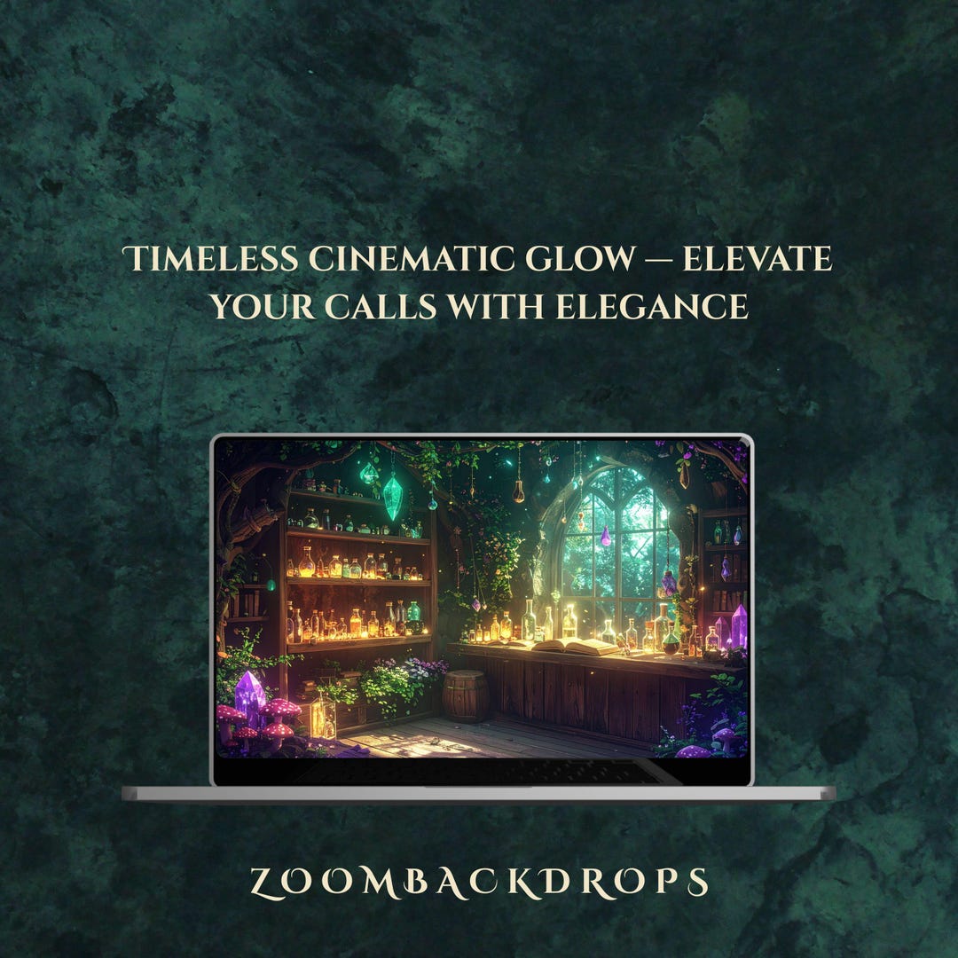 6 Mystical Forest Alchemy Studio Zoom Backgrounds — Cinematic Witchcore ...