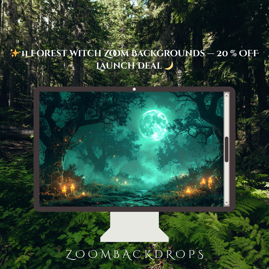 11 Forest Witch Zoom Backgrounds — 20% OFF Launch Offer Mystical ...