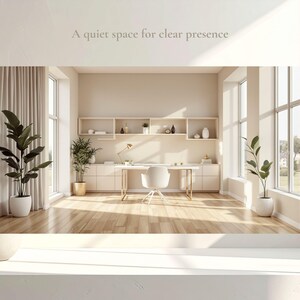 Minimal Professional Office Background | Elegant Home Office for Zoom ...