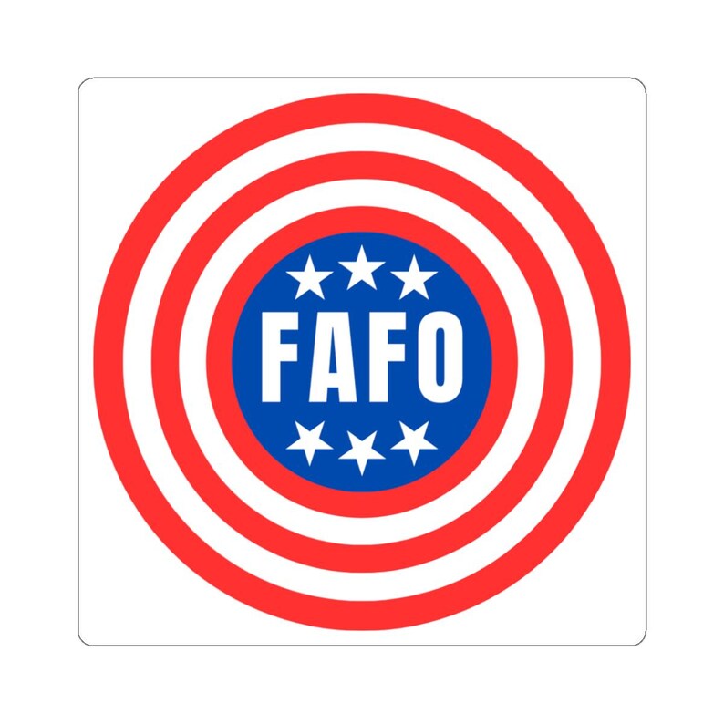 FAFO Target Logo Sticker | Kiss-cut Vinyl Political Decal - Etsy