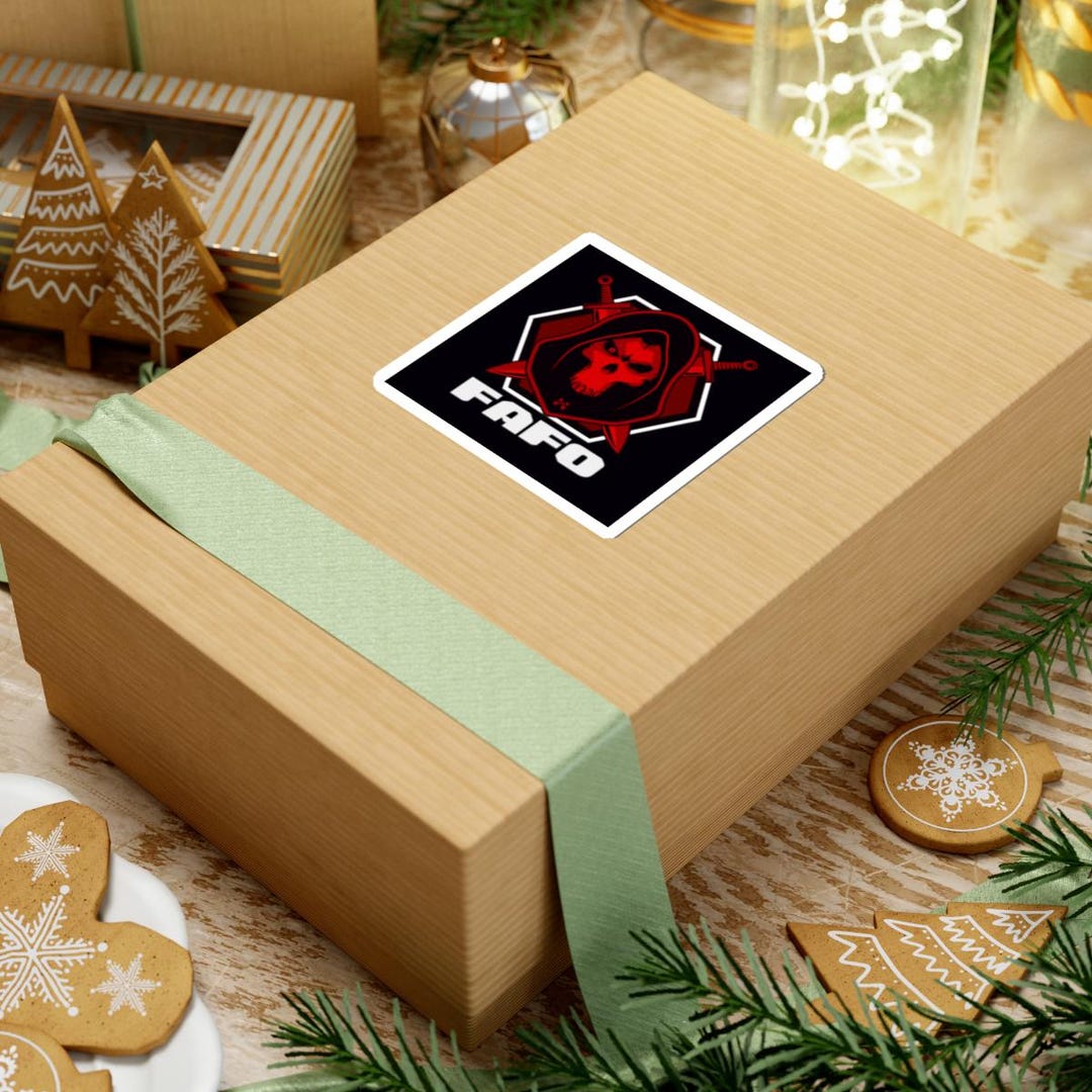 FAFO Red Skull Hooded Emblem Sticker | Kiss-cut Sticker - Etsy