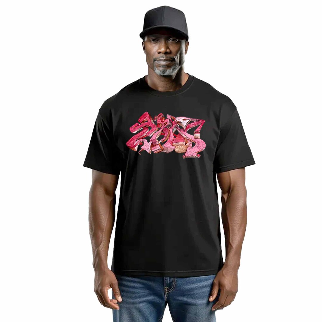 Graffiti Print Oversized Tee, Crossfader Street Art T-shirt, Hip-hop ...
