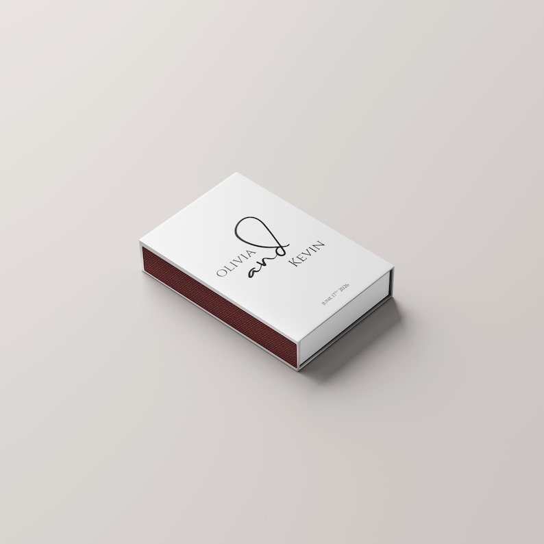Editable Wedding Matchbox Template Canva Custom Perfect Match Box Favor ...