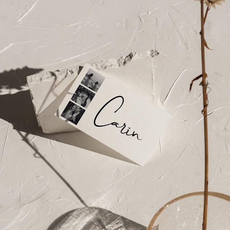 Old Money Wedding Place Card Template Retro Guest Name Tag Diy Table ...