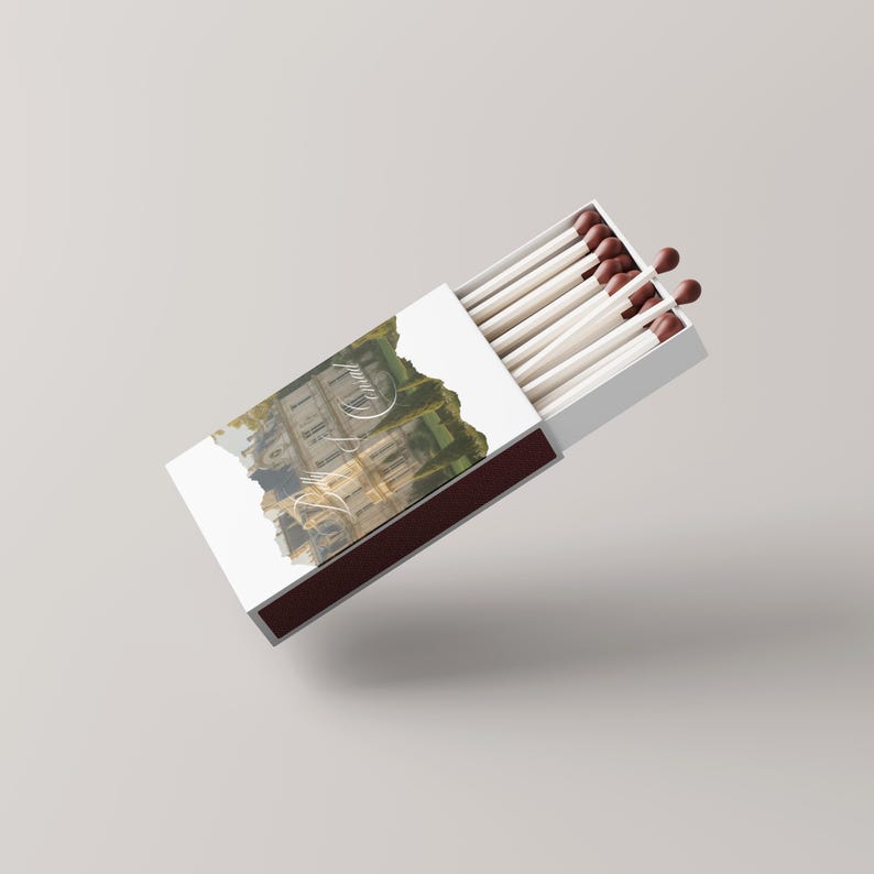 Editable Wedding Matchbox Template Canva Custom Perfect Match Favor Old ...