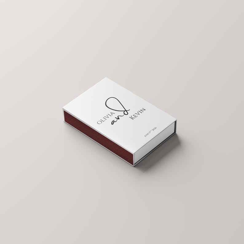 Editable Wedding Matchbox Template Canva Custom Perfect Match Box Favor ...