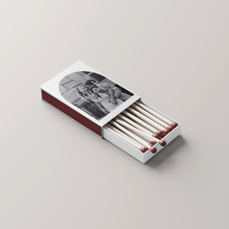 Editable Wedding Matchbox Template Canva Custom Perfect Match Box Favor ...