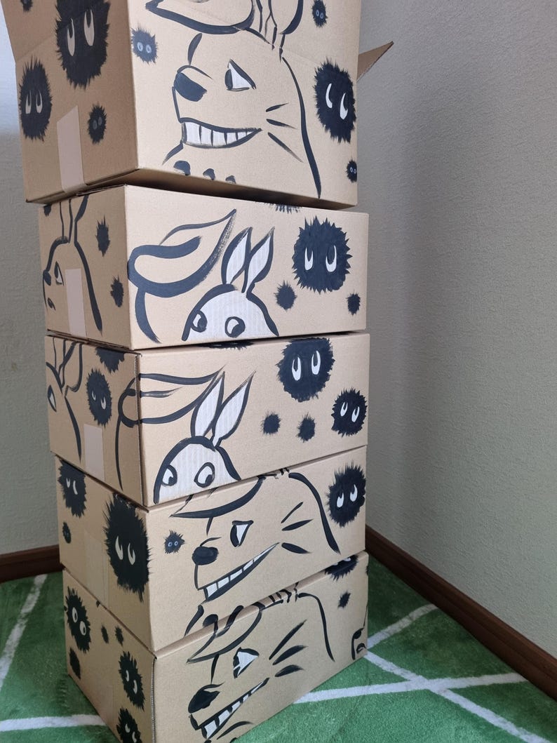 Hand Painted Totoro Inspired Gift Box With 8 Popin Cookin Kits and ...