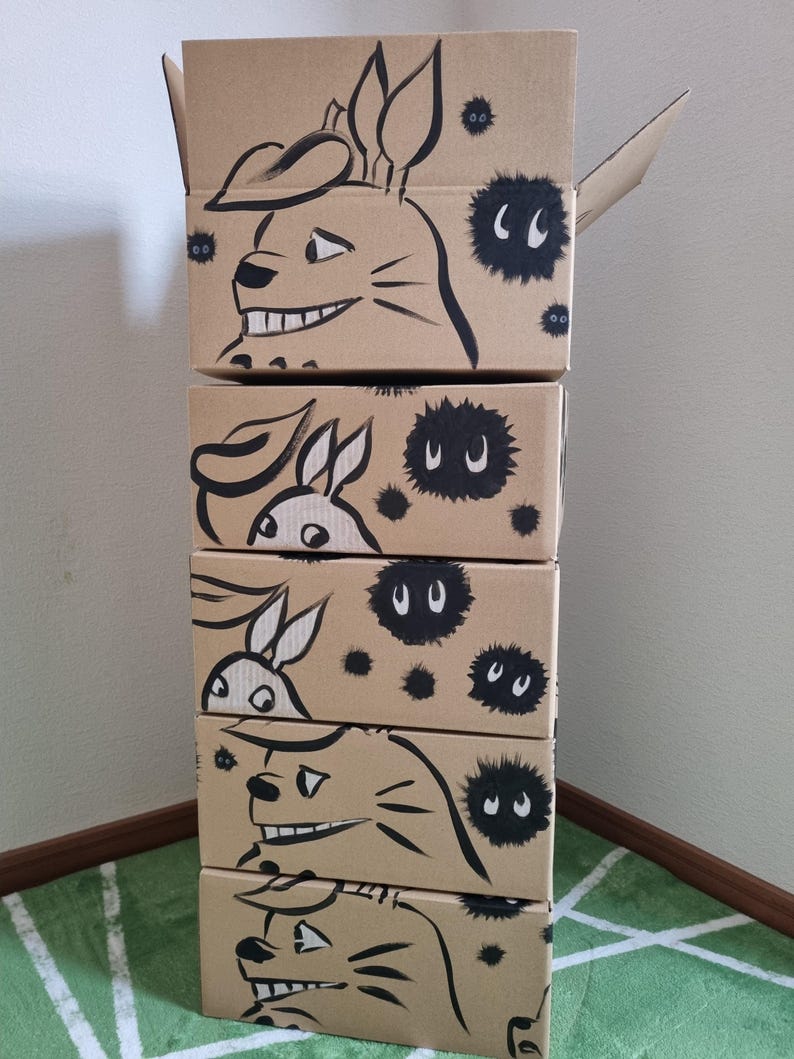 Hand Painted Totoro Inspired Gift Box With 8 Popin Cookin Kits and ...