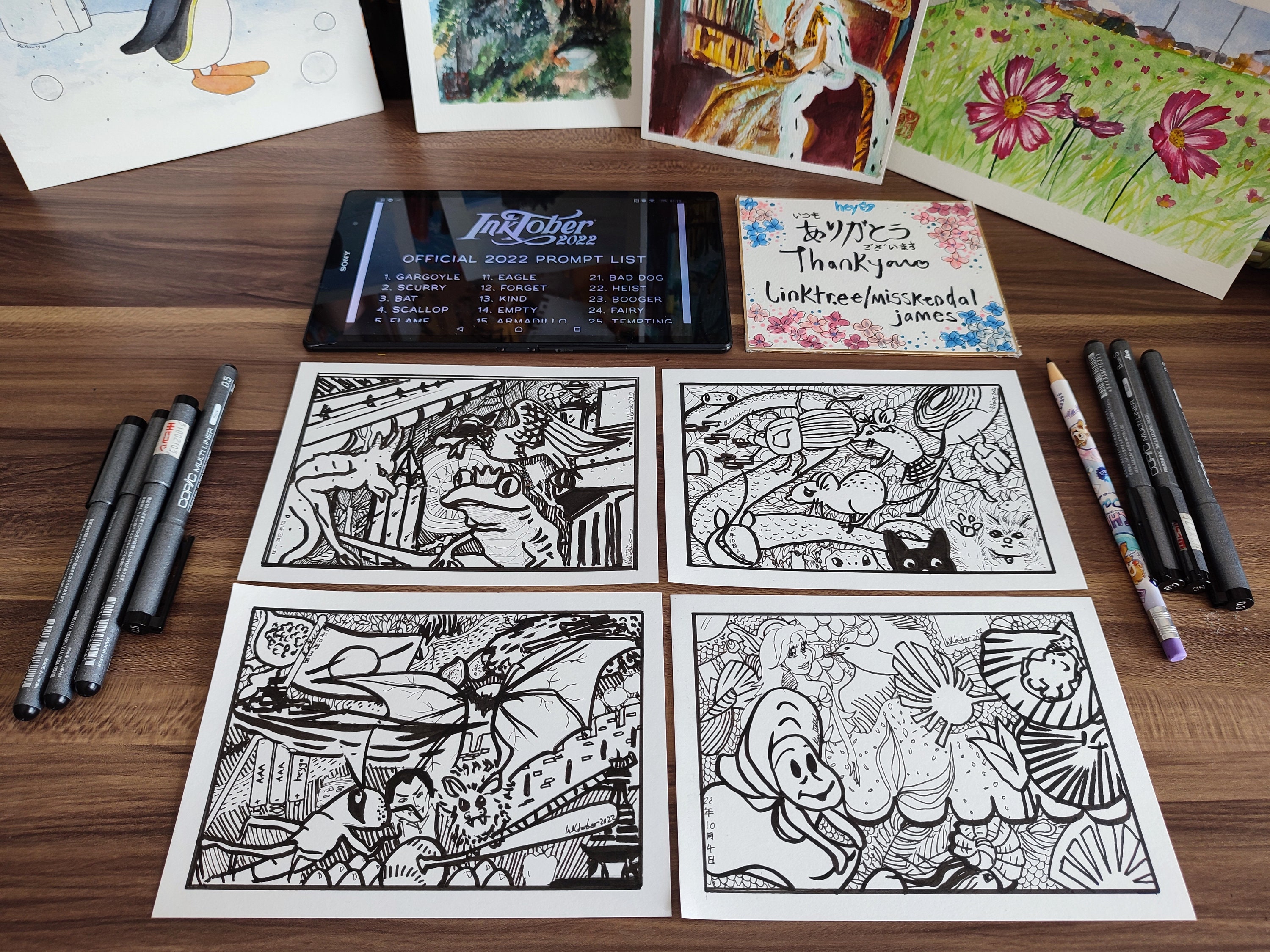 Inktober 2022 Colouring Book Heygo Misskendaljames - Etsy