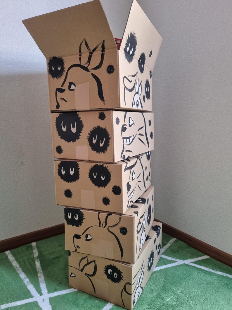 Hand Painted Totoro Inspired Gift Box With 8 Popin Cookin Kits and ...