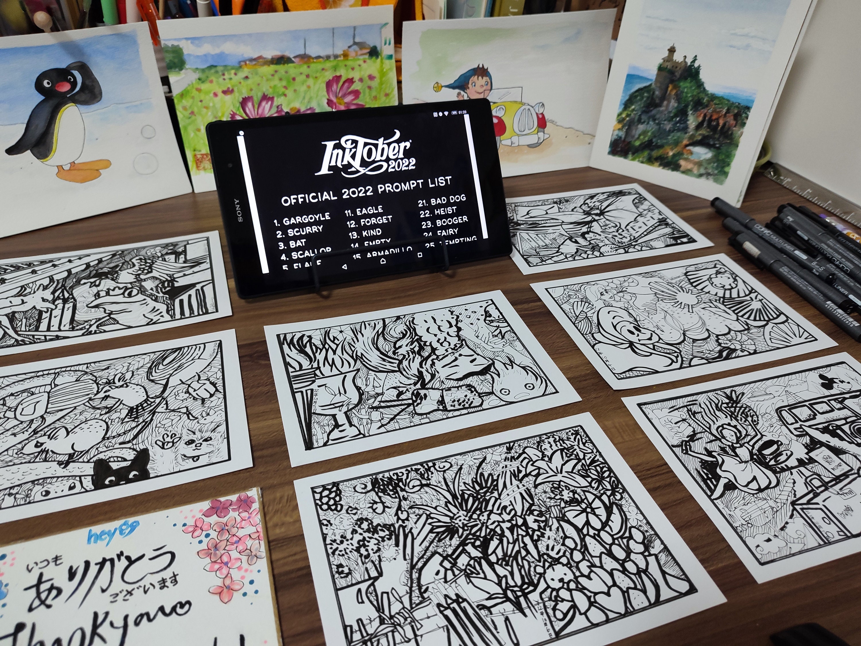 Inktober 2022 Colouring Book Heygo Misskendaljames - Etsy