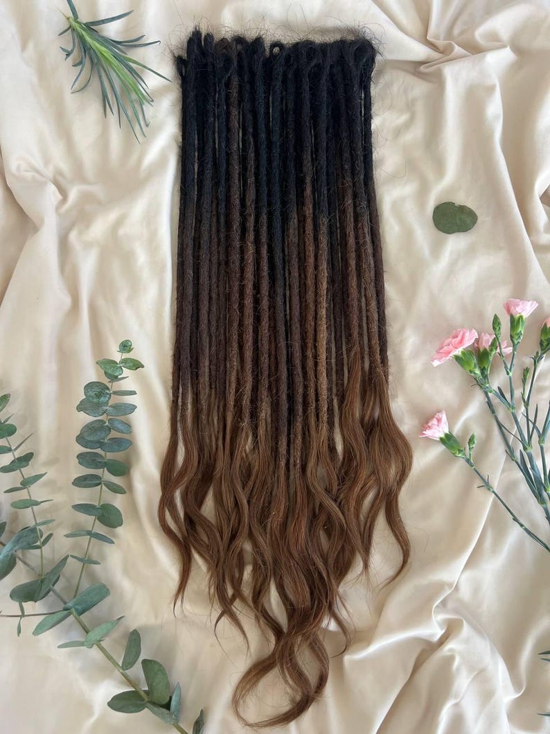 30 Dreadlocks Human Hair Long and Soft Ends Natural Dreads Single Ended ...