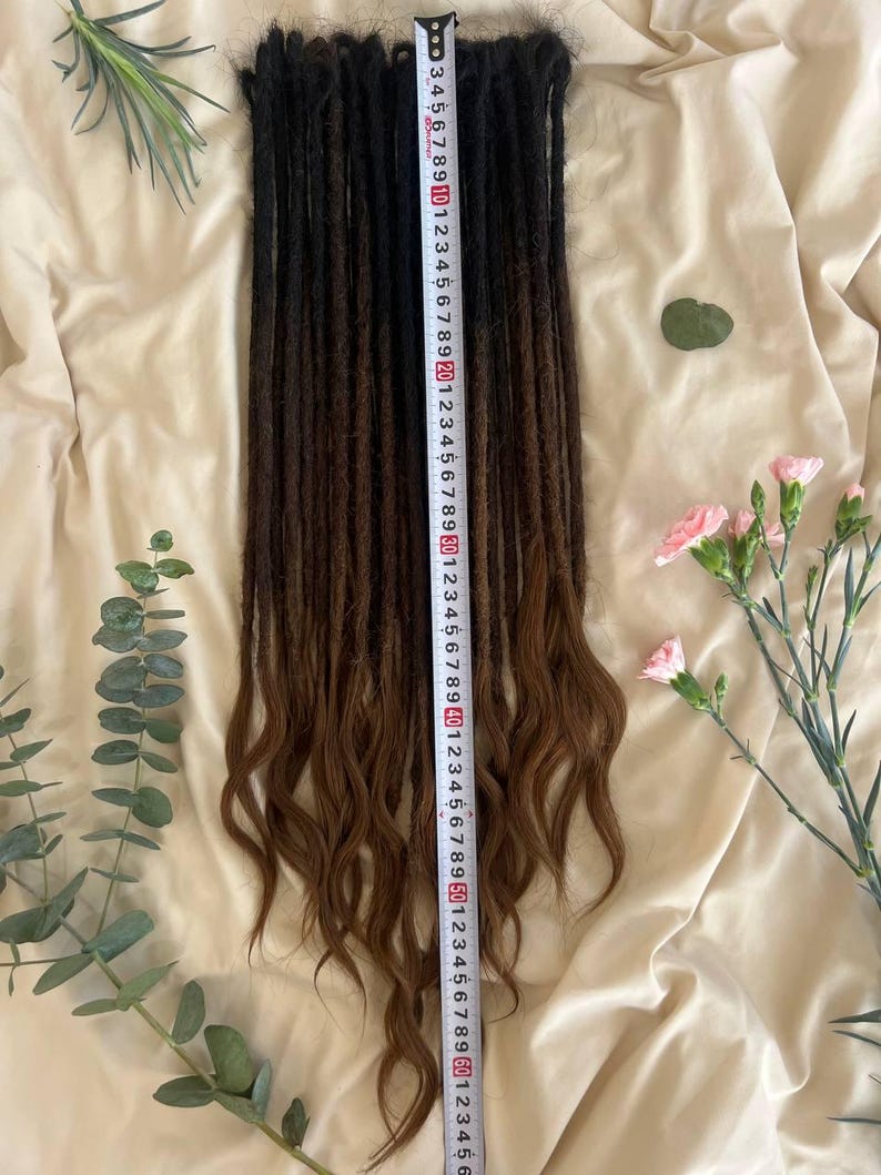 30 Dreadlocks Human Hair Long and Soft Ends Natural Dreads Single Ended ...