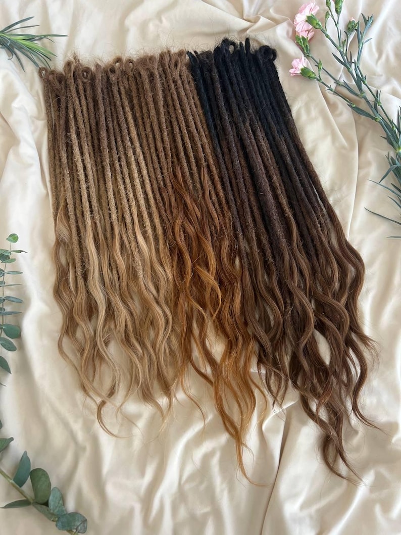 30 Dreadlocks Human Hair Long and Soft Ends Natural Dreads Single Ended ...
