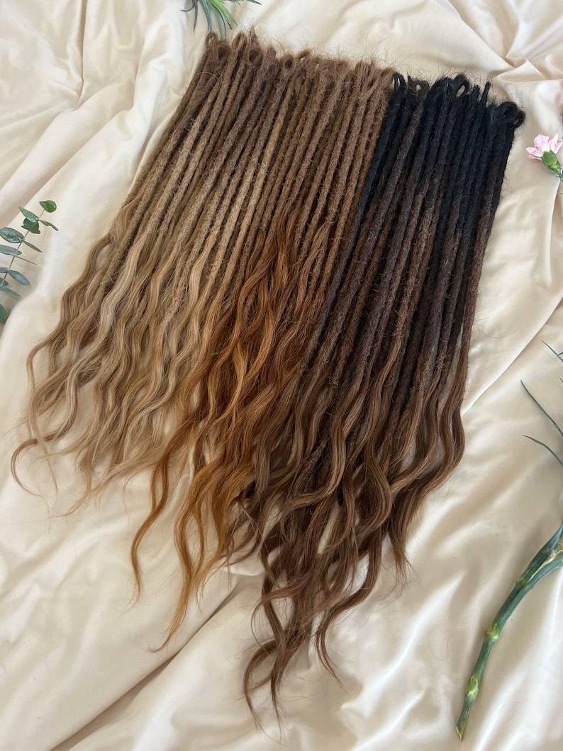 30 Dreadlocks Human Hair Long and Soft Ends Natural Dreads Single Ended ...