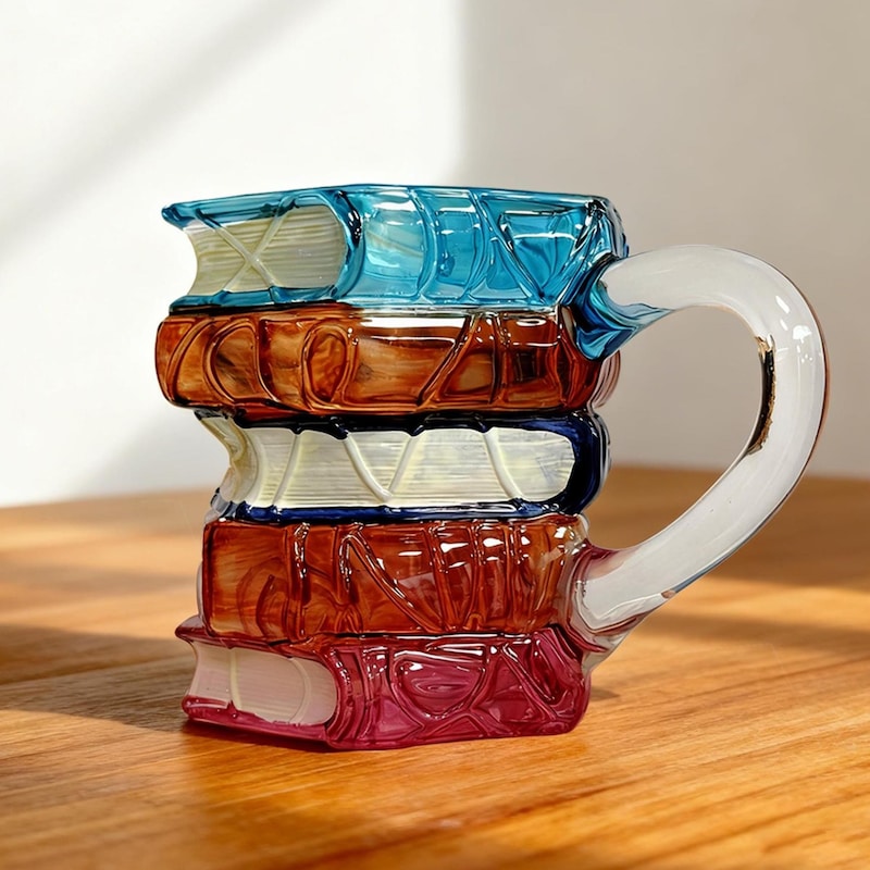 3d Book Stack Coffee Mug - Etsy