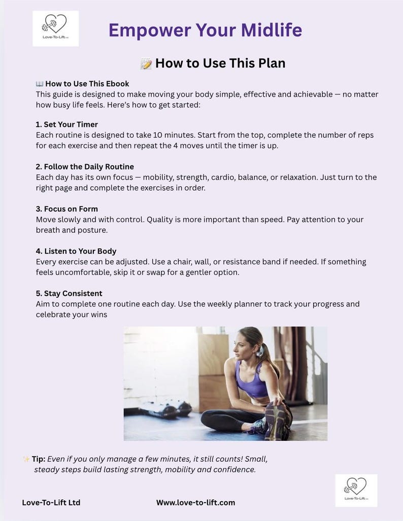 10 Minute Daily Exercise Plan for Women Over 40 | Low Impact Mobility ...