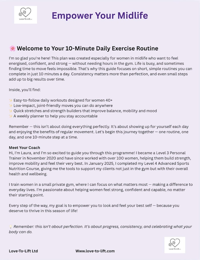 10 Minute Daily Exercise Plan for Women Over 40 | Low Impact Mobility ...