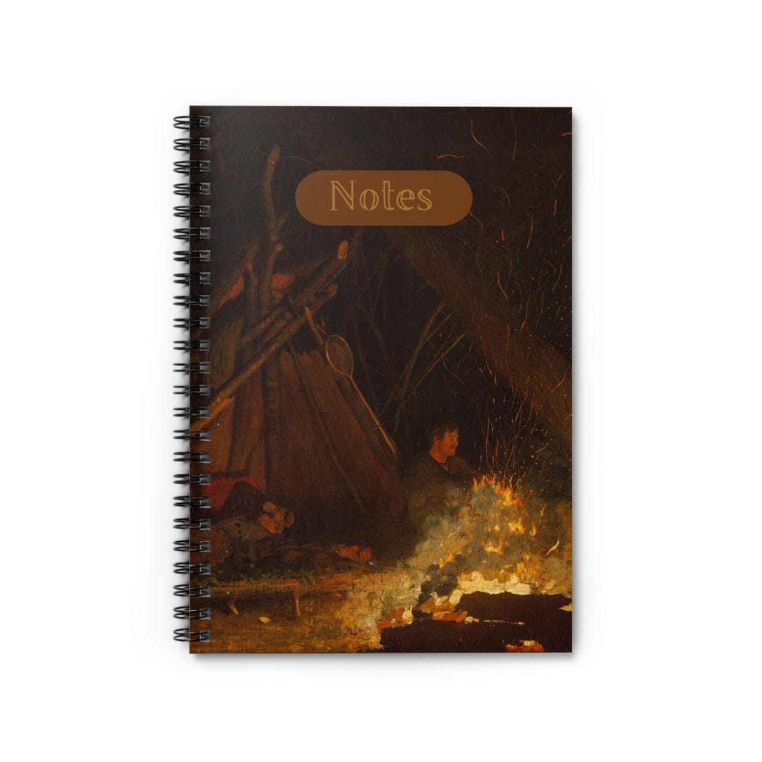 Campfire Scene Spiral Notebook: Outdoor Adventure Journal - Etsy