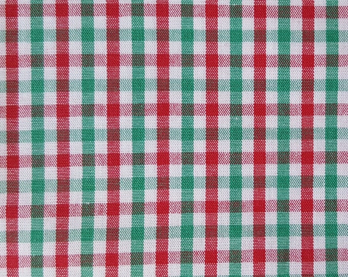 Red and Green Check Fabric – #T11 Red and Green Tattersall Red Green ...