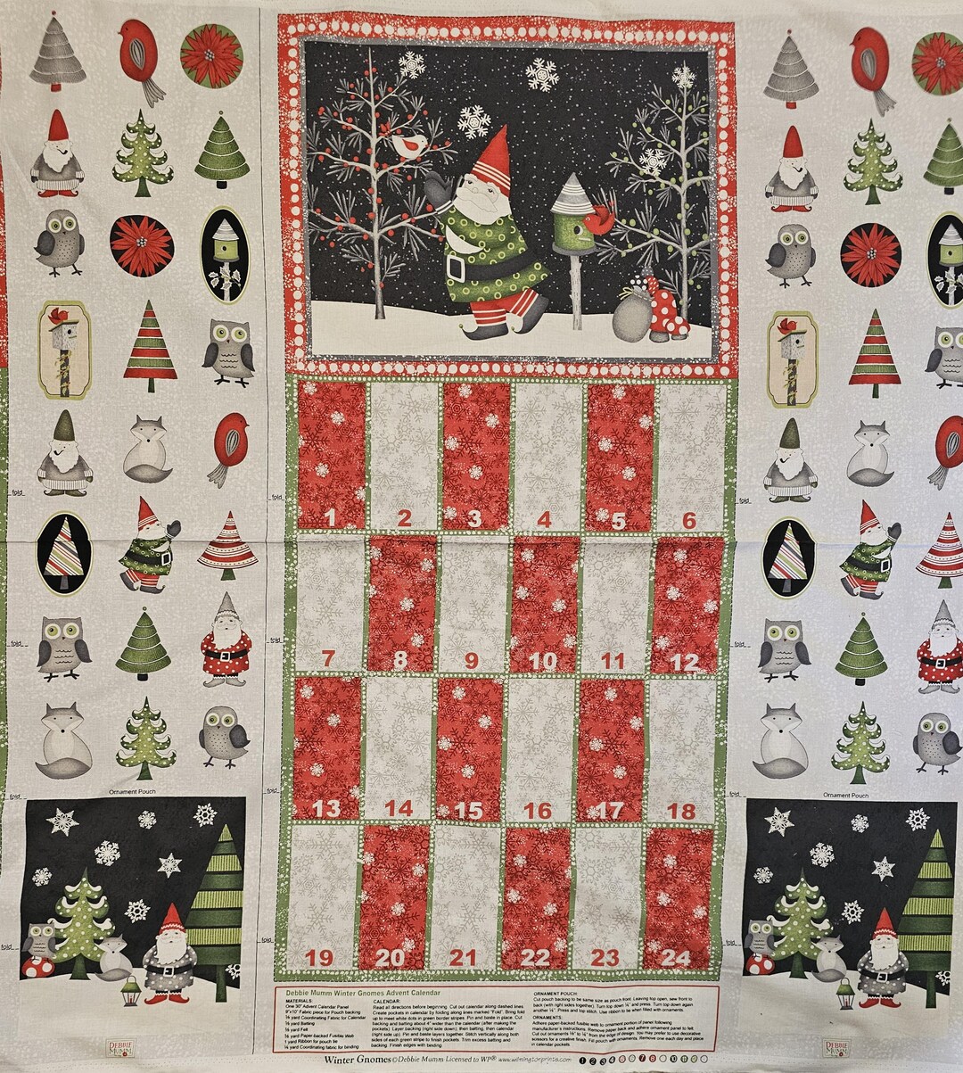 Debbie Mumm Winter Gnomes Panel - Etsy