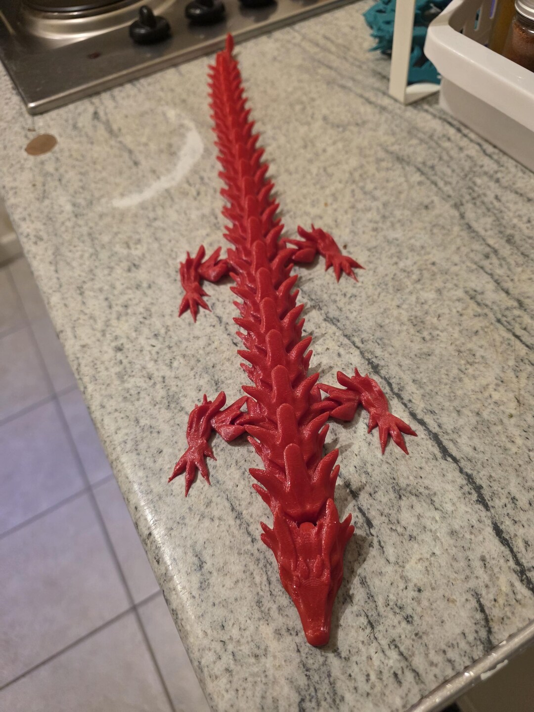 3D Printed Articulated Dragon – Posable Fidget Toy, PETG - Etsy