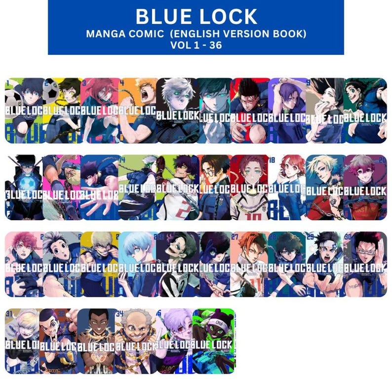 Blue Lock Manga, Volumes 1-36 Complete Set, English Comic - Etsy Australia