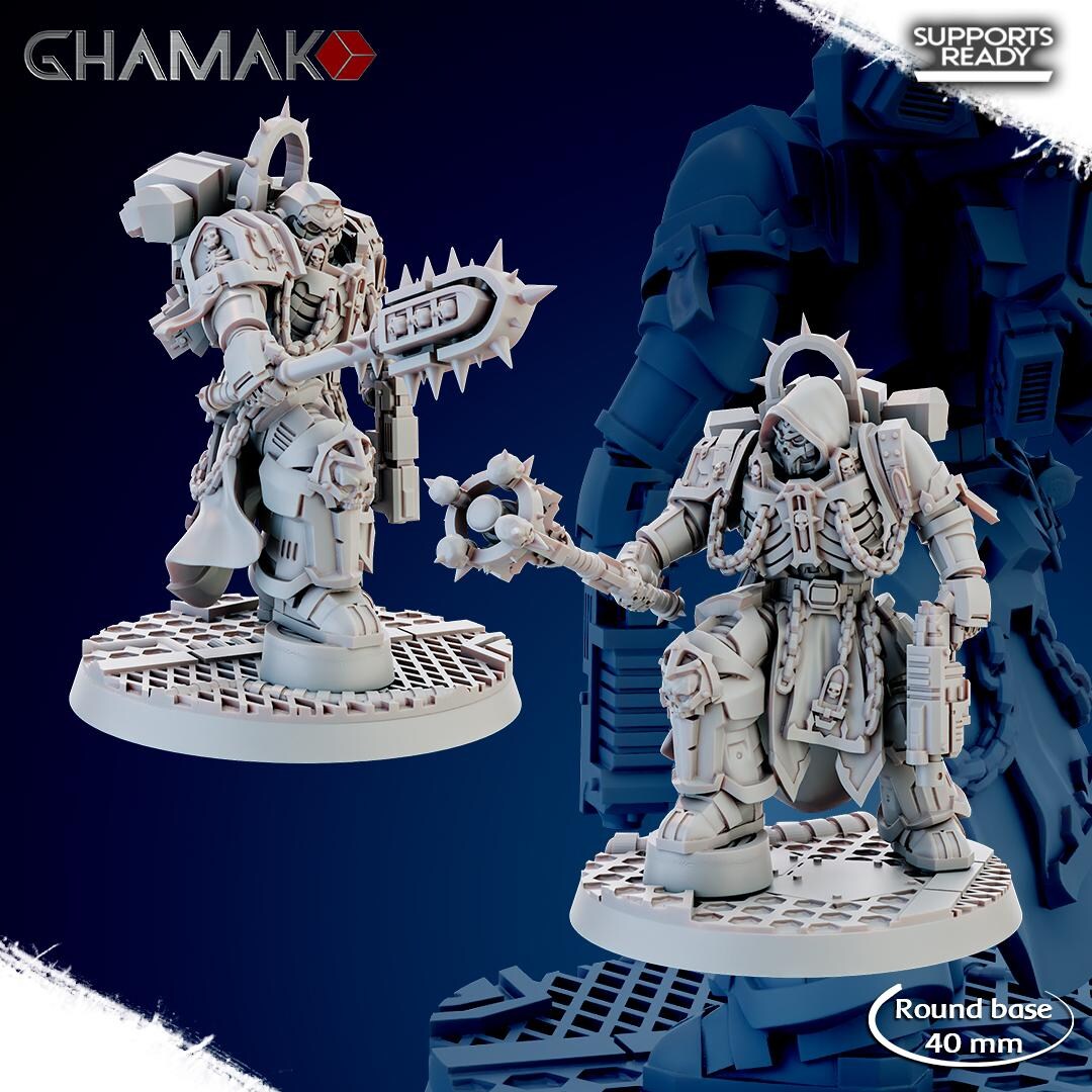 Pontifex of War Ghamak - Tabletop Proxy Marines Sci Fi Knights ...