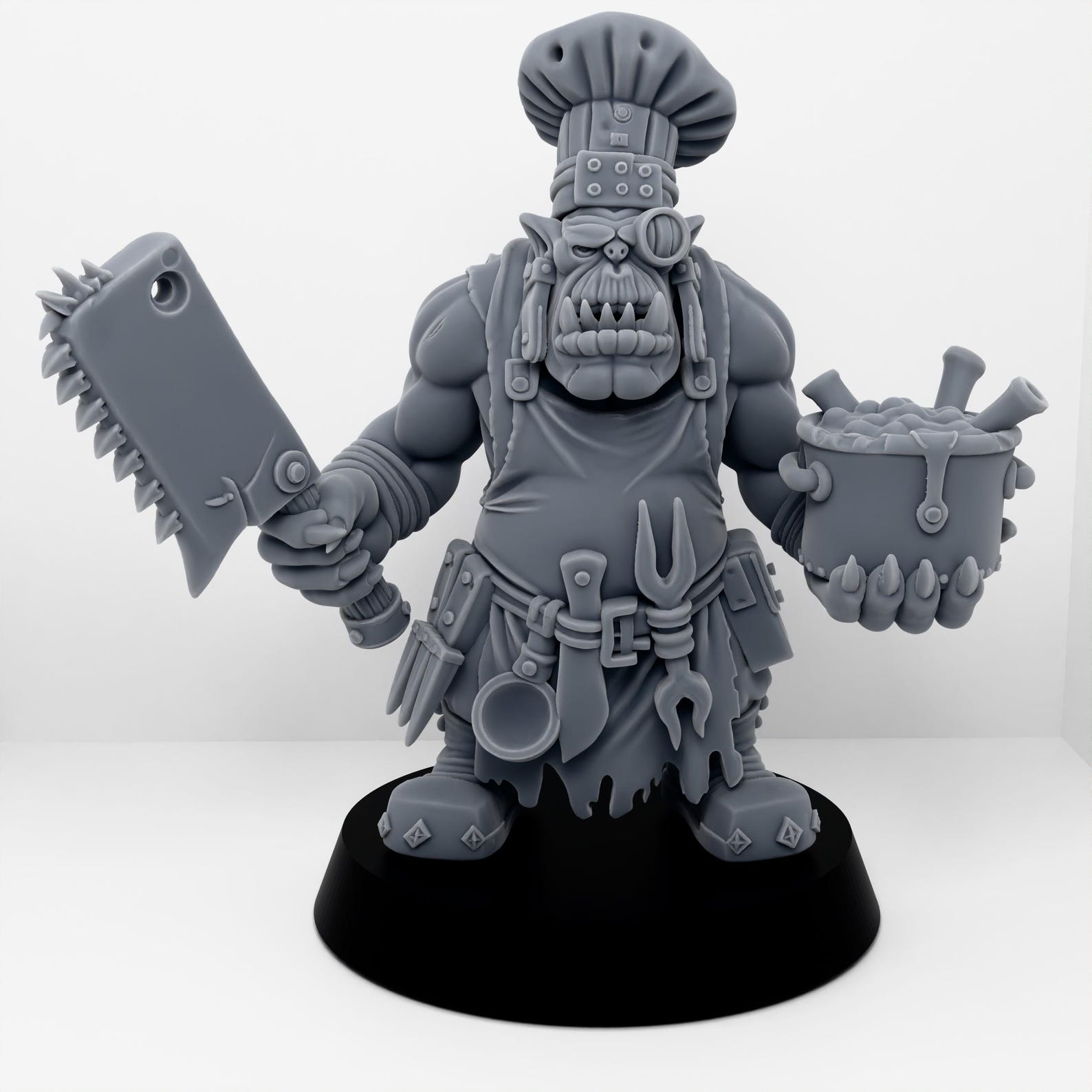 Orc Chef Warboss Tabletop Sci Fi Orcs Marines Wargaming Proxy 3D ...