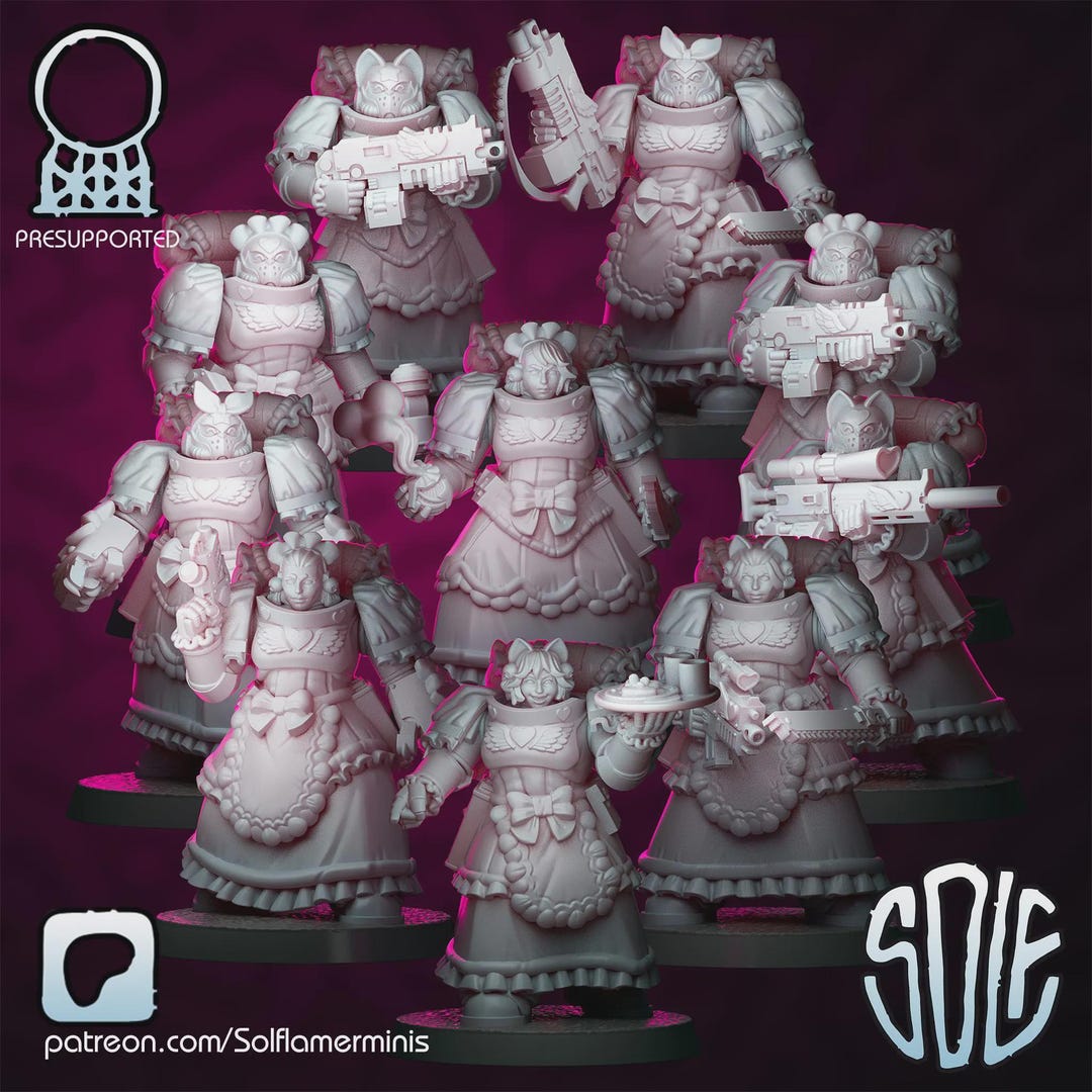 Cosmic Maids | Tabletop Sci Fi Miniature Wargaming Proxy Marines - Etsy