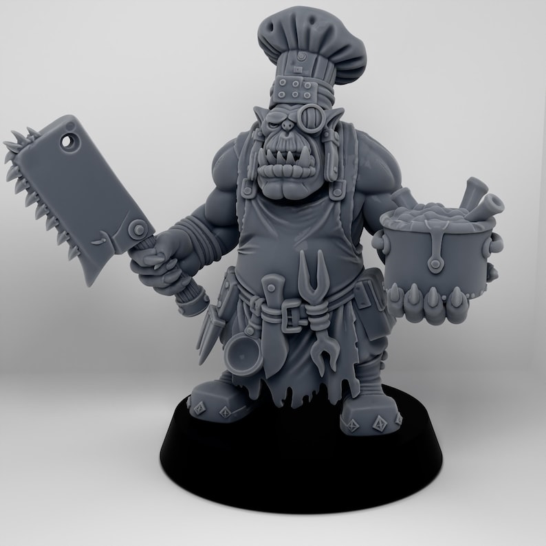 Orc Chef Warboss Tabletop Sci Fi Orcs Marines Wargaming Proxy 3D ...