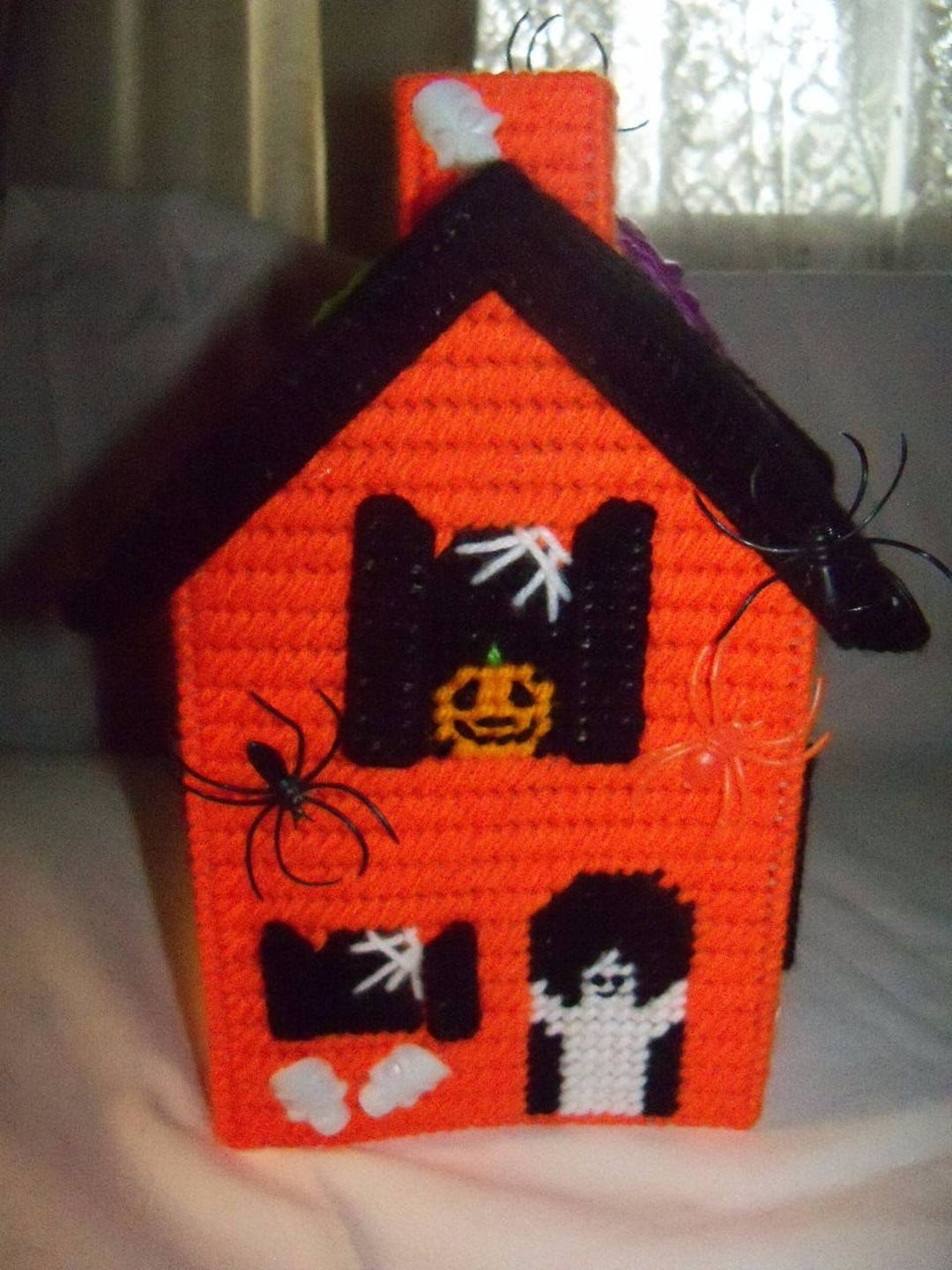 Happy Haunting Halloween Tissue Box Cover ( Orange ) Made to Order ...
