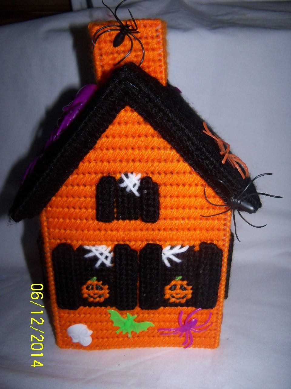 Happy Haunting Halloween Tissue Box Cover ( Orange ) Made to Order ...