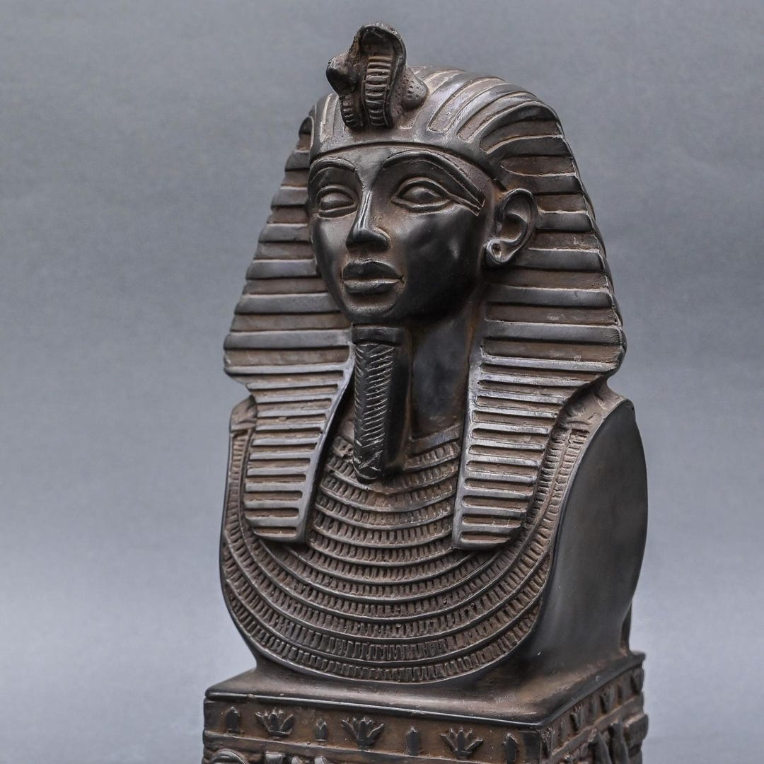 Unique Ancient Egyptian Statue of King Tutankhamun Mask Heavy Stone ...